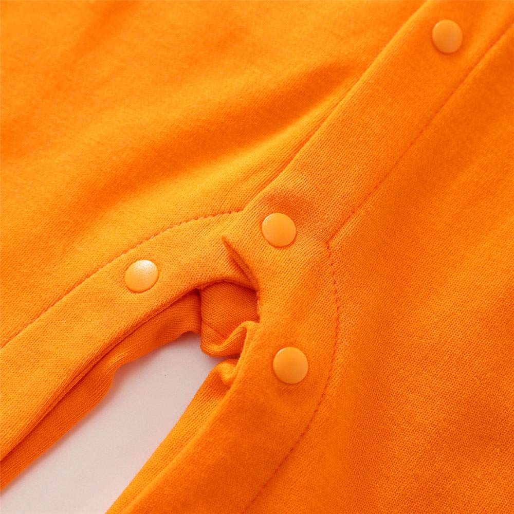 daimengmeng Baby Romper Boys Girls Newborn Cartoon Cosplay Outfits Button Cotton Jumpsuits Orange 9-12 Months/80