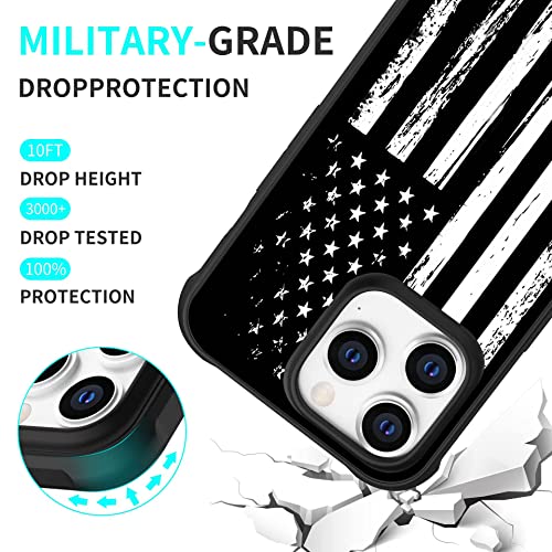 DAHAOGUO Case Compatible with iPhone 13 Pro Max Case,Black and White Flag Pattern Shockproof for Girls Men Boy Fashion Design Cover Case for iPhone 13 Pro Max(6.7 inch)