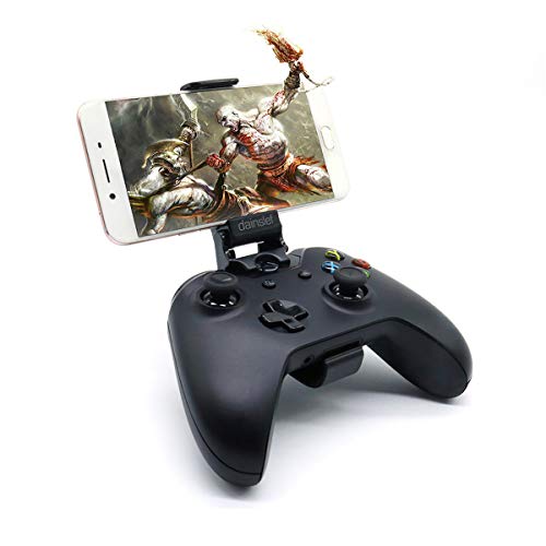 dainslef Xbox Controller Phone Mount, Controller Mobile Gaming Clip for Xbox One, Foldable Phone Holder Clamp for Xbox One/One S/Steelseries Nimbus Duo (Clip Only)