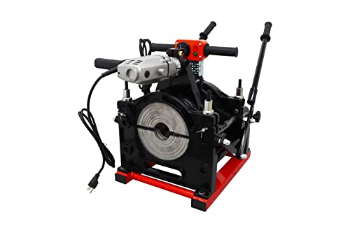 INTBUYING Pipe Fusion Welder Pipe Welding Machine PP PE PB PVDF Butt Fushion Welding Machine Tube Butt Fusion Equipment Double Clamps Hand-push Type 110V 2.48-7.87”(63-200MM)