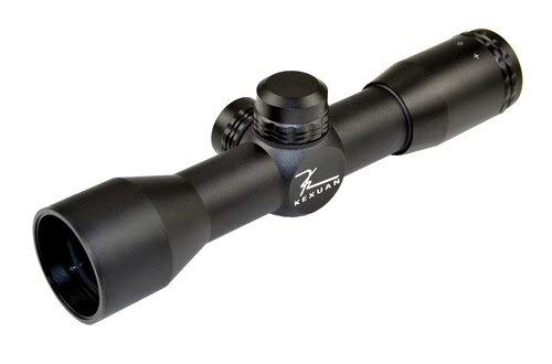 DB TAC INC 4X32 Compact Scope with Rangefinder Reticle and 1" Picatinny Scope Rings