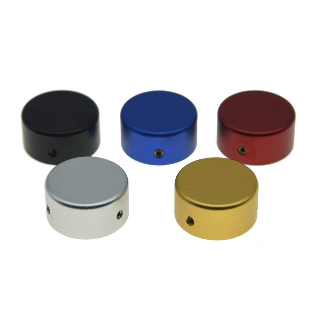Dopro Metal Guitar Effect Pedal Footswitch Toppers Effect Foot Nail Caps Aluminium Pedal Protection Cap with Multi Colors 5-Pack