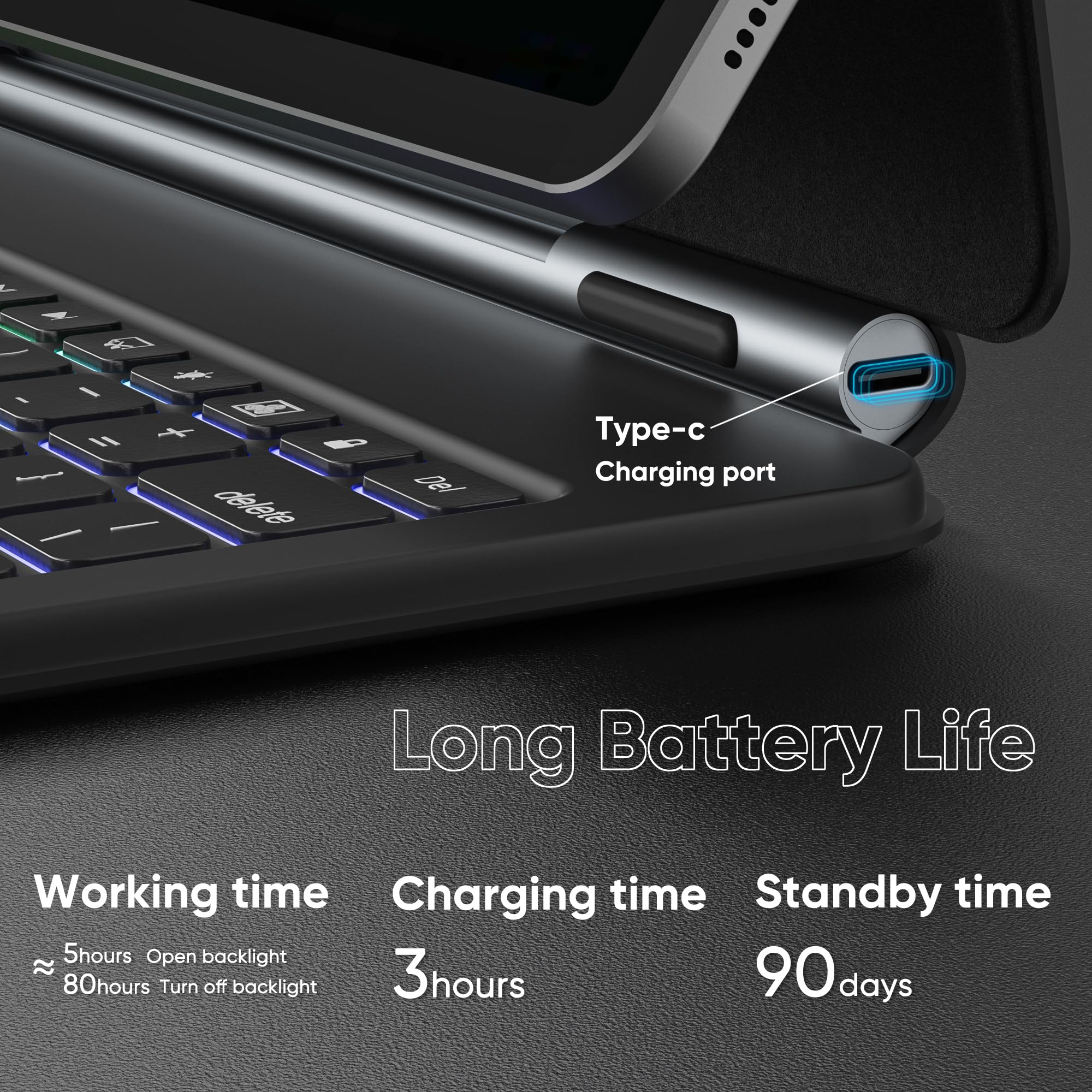 doqo for Samsung Galaxy Tab S7 FE Keyboard case 12.4“ Magnetic Galaxy Tab S7 FE 5G 2021 Case with Keyboard with Touchpad Bluetooth Backlit Floating Cantilever Stand, Slim Cover Folio Tablet Black