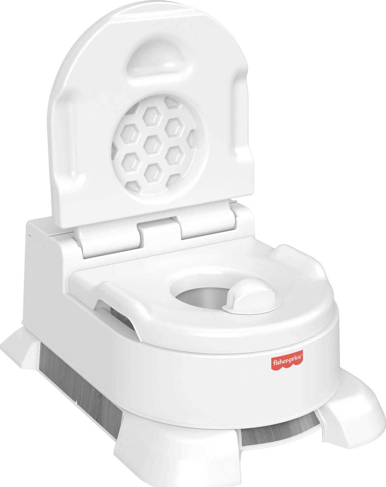 Fisher-Price Home Decor 4-in-1 Potty β Realistic Infant to Toddler Training Toilet and stepstool with Removable Potty Ring