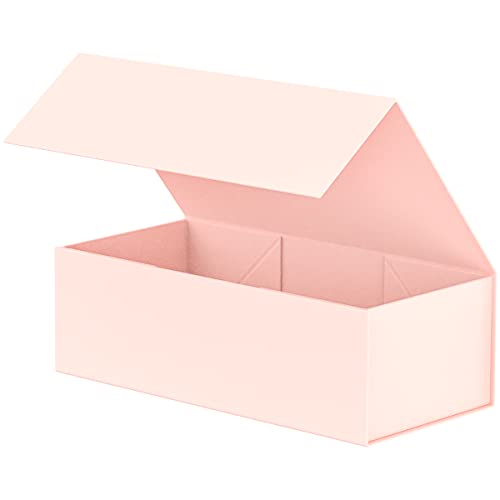 MONDEPAC Gift Box with Magnetic Closure Lid 12" X 6" X 4" for Presents,Luxury for Gift Packaging, Bridesmaid Gifts Box, Magnetic Gift Box for Gifts,Birthday Gift Box,Christmas Gift Box (Pink)