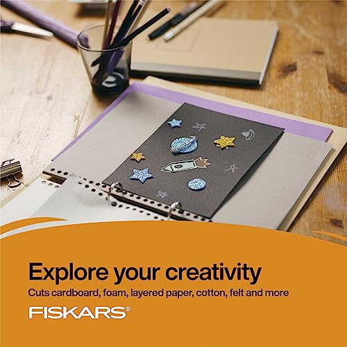 Fiskars 7" SoftGrip Student Scissors for Kids 12-14 (3-Pack) - Scissors for School or Crafting - Back to School Supplies - Black, Pink, Blue