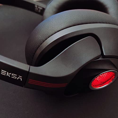 EKSA Ultralight USB Gaming Headset, Computer Headphones with AI Intelligent Noise Cancelling Microphone, 7.1 Surround Sound, Wired Headset for PC, PS4, PS5, Switch, Computer, Laptop