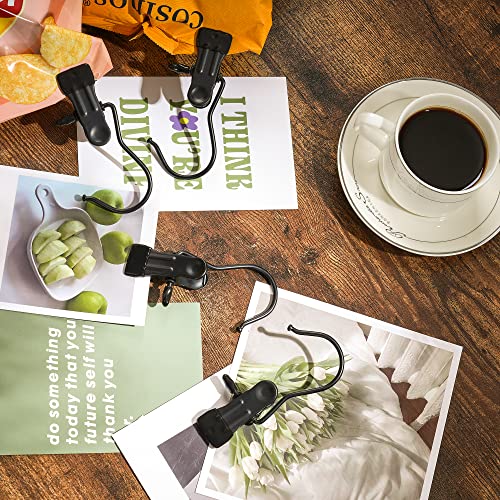 BEWISHOME 30 PCS Boot Hangers for Closet, Laundry Hooks with Clips, Boot Hanging Hold Clip, Clothes Pins, Space Saving Portable Travel Hangers Clip, Jeans, Tall Boots, Towel, Black FYC30B