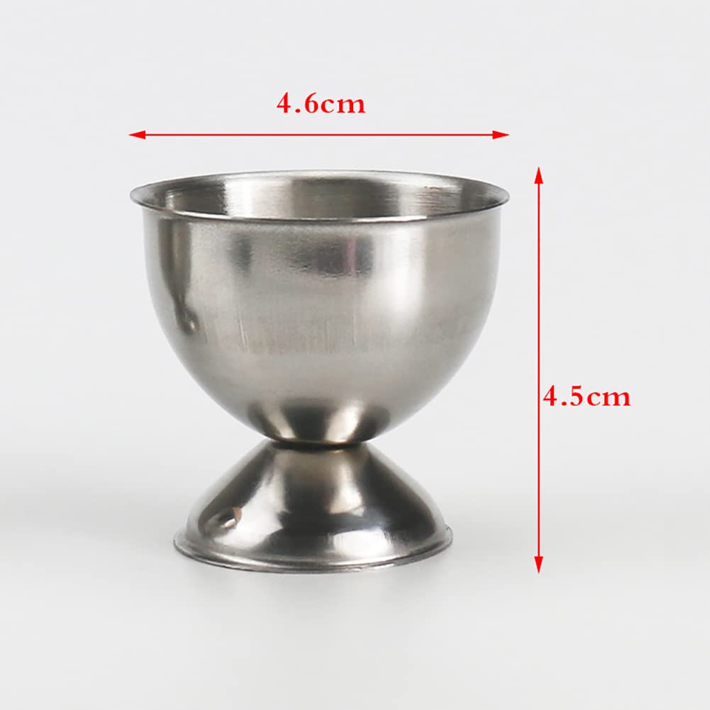 GSHLLO 2 Pcs Stainless Steel Egg Cups Egg Display Holders Kitchen Egg Stands Hard Boil Egg Holders Easter Soft Boiled Egg Tools