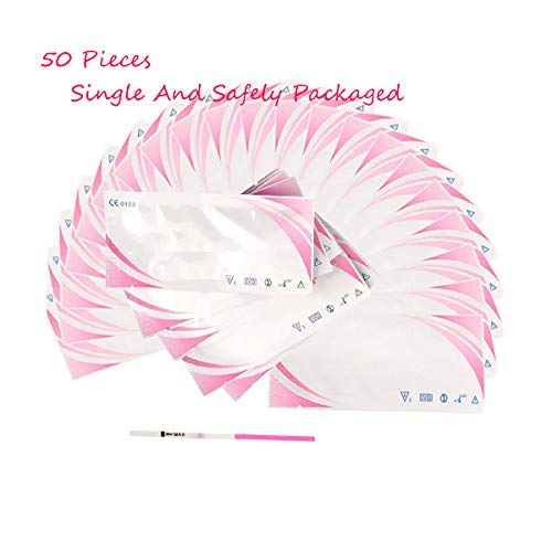 EOPER Ovulation Test Strips, 50 Pieces Private LH Ovulation Test Strips Sticks Fertility Tests Predictor High Sensitivity Result for Women Home Testing