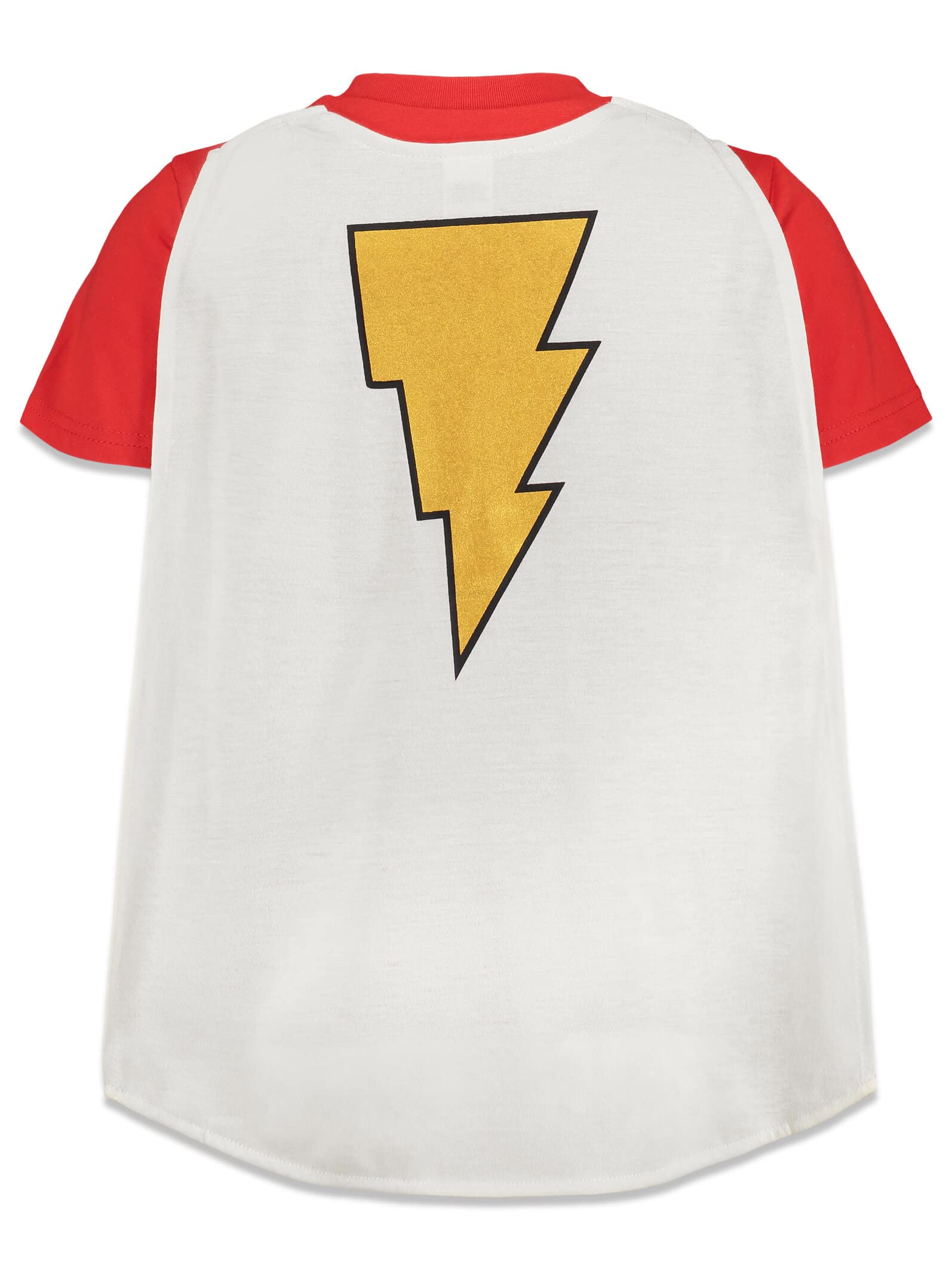 DC Comics Shazam Little Boys' T-Shirt with Cape (Red, 5)