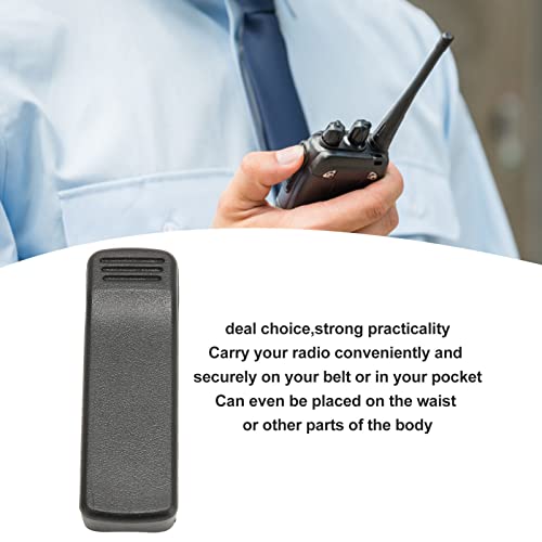 Jeanoko 2 Way Radio Belt Clip, Plastic Portable Replacement Radio Belt Clip Easy Installation Black for CP040 for Radius
