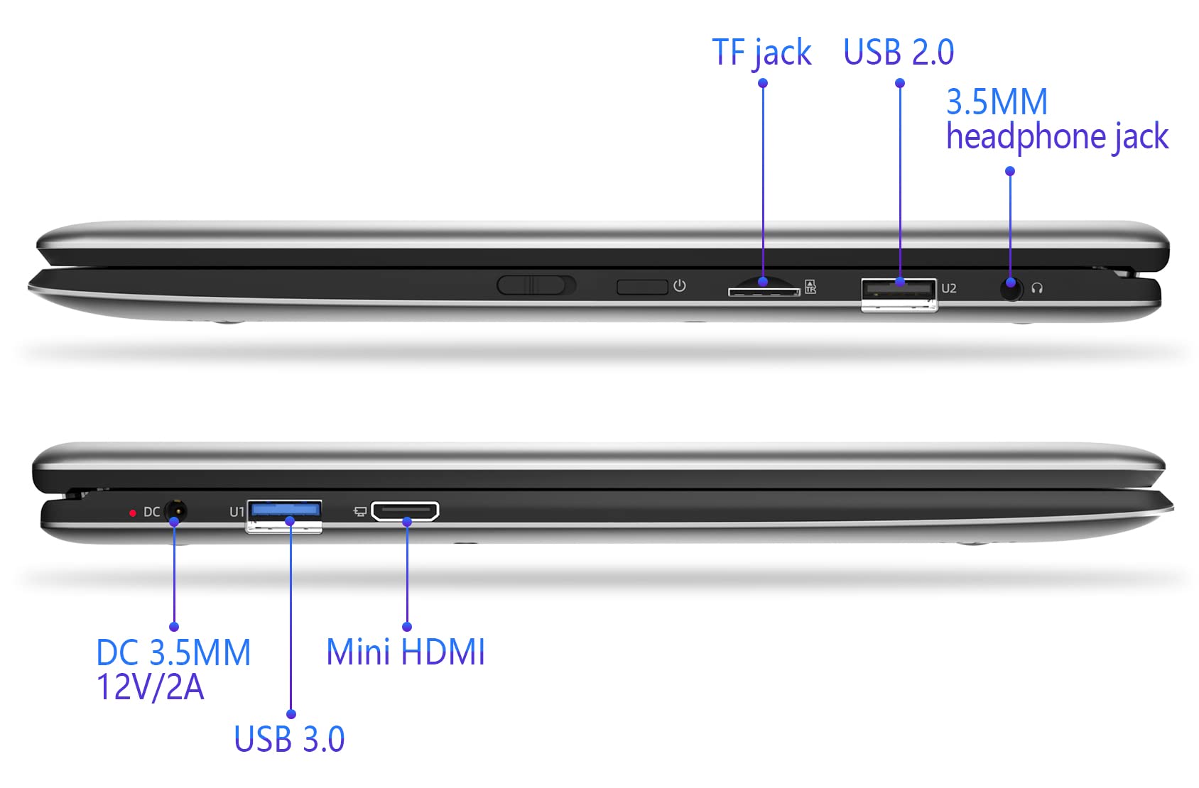 jumper 2 in 1 Laptop 11.6 Inch Flip Touch Screen HD Display,Intel Celeron N4000 Windows 11 Laptops Computer,4GB DDR4 128GB Emmc,Supports 1TB SSD Espandsion