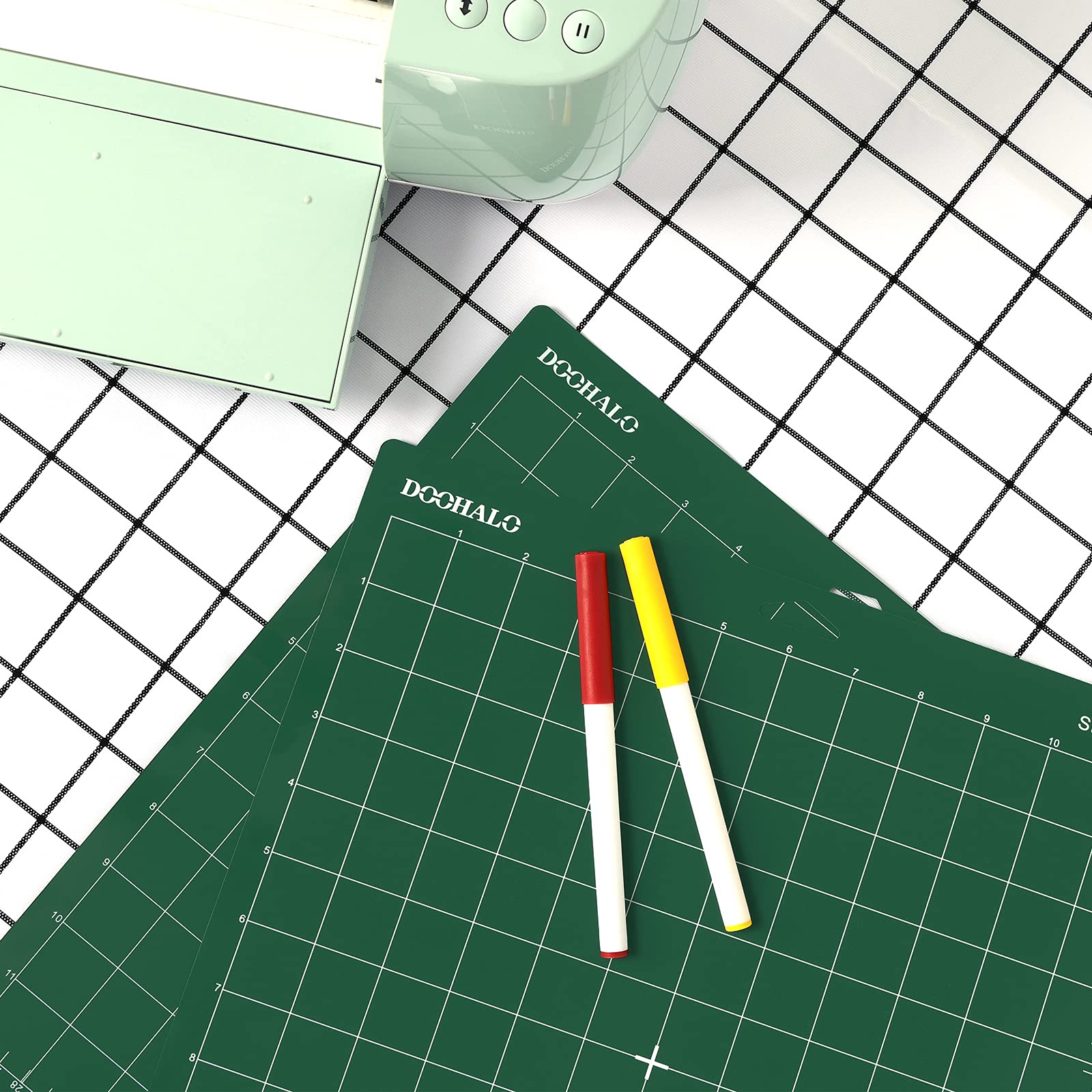 DOOHALO Variety Cutting Mats for Cricut,Cutting Mat for Cricut Maker/Maker 3/Explore 3/Air/Air 2/One, 12 X 12 inch Standard LightGrip StrongGrip Cutting Mats Replacement Accessories for Cricut