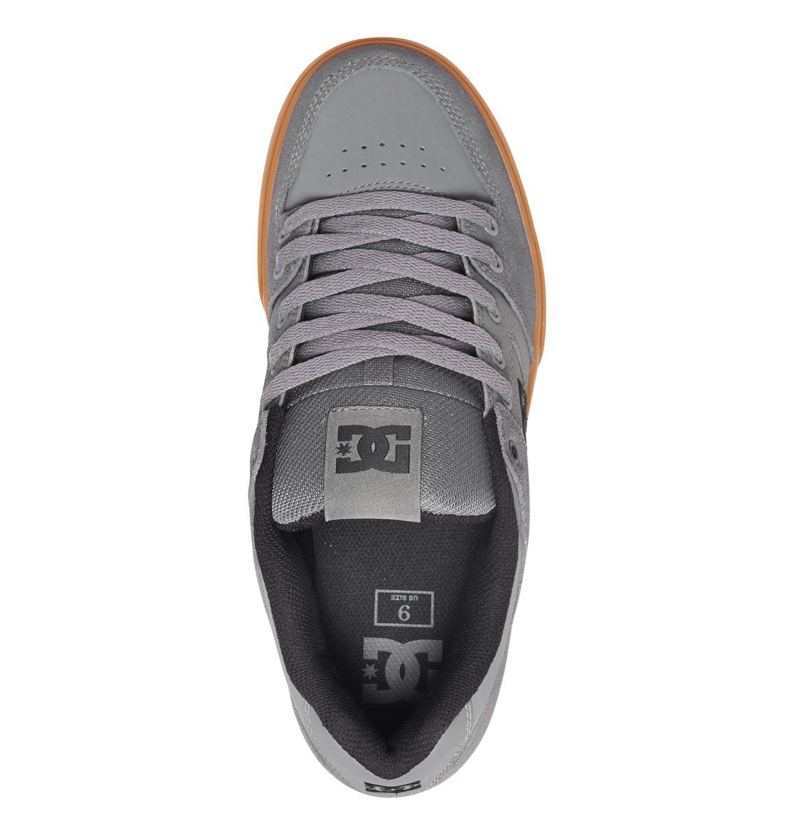 DC Men's Pure Low Top Casual Skate Shoe, Grey/Gum, 10.5 M US