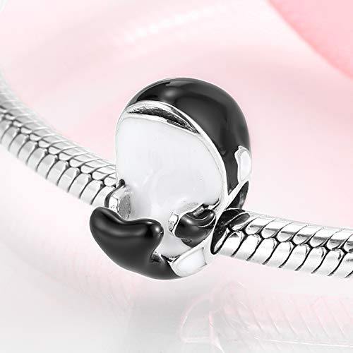 EvesCity Genuine Bolenvi 925 Sterling Silver Orca Whale Dolphin Ocra Charm Beads Pendants for Charms Bracelets & Necklace