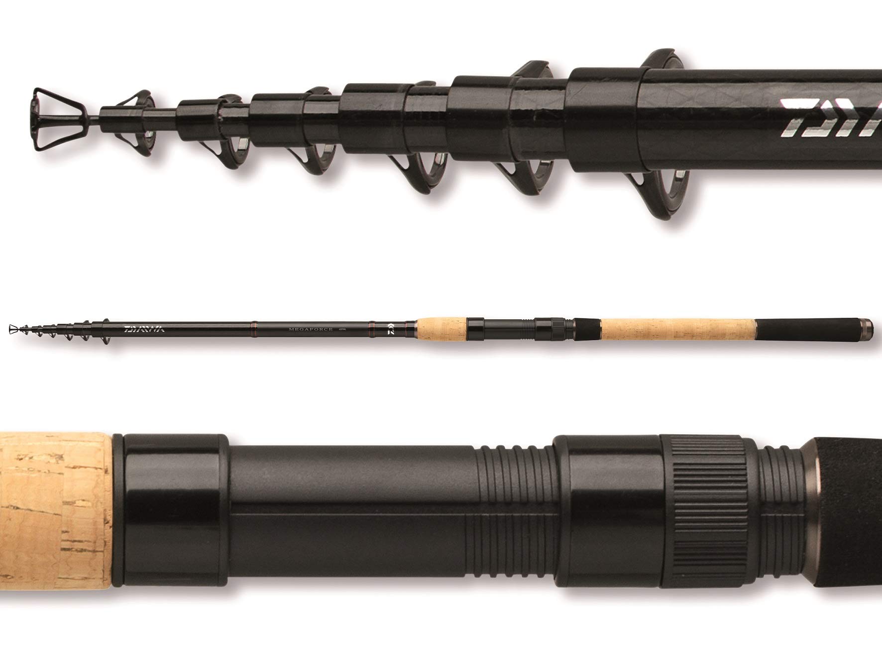 Daiwa Megaforce Tele Spin, 7.87 Feet, 0.25-0.88 Ounce, 6 Parts, Telescopic Fishing Rod