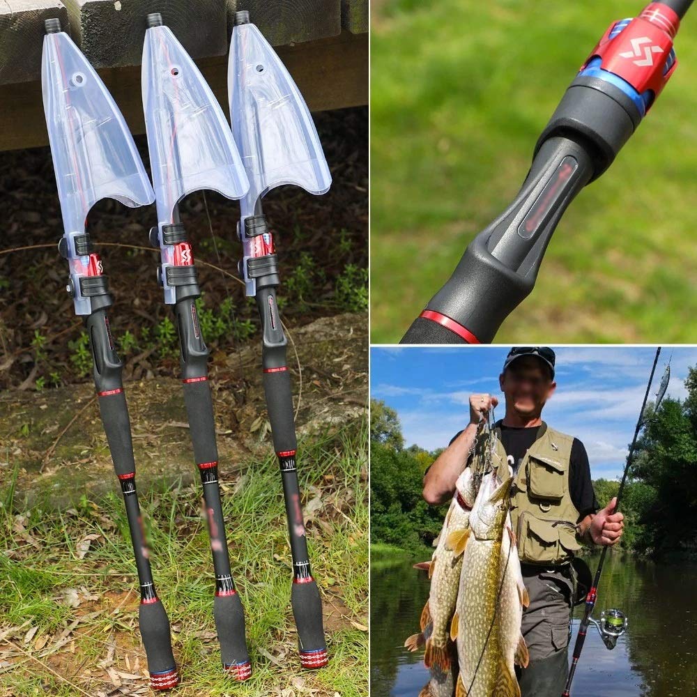 FZZDP 1.8m 2.1m Portable Telescopic Fishing Rod Spinning Casting Ultralight Travel Camp Rods Pole ( Color : Baitcasting Rod , Size : 2.1 m )