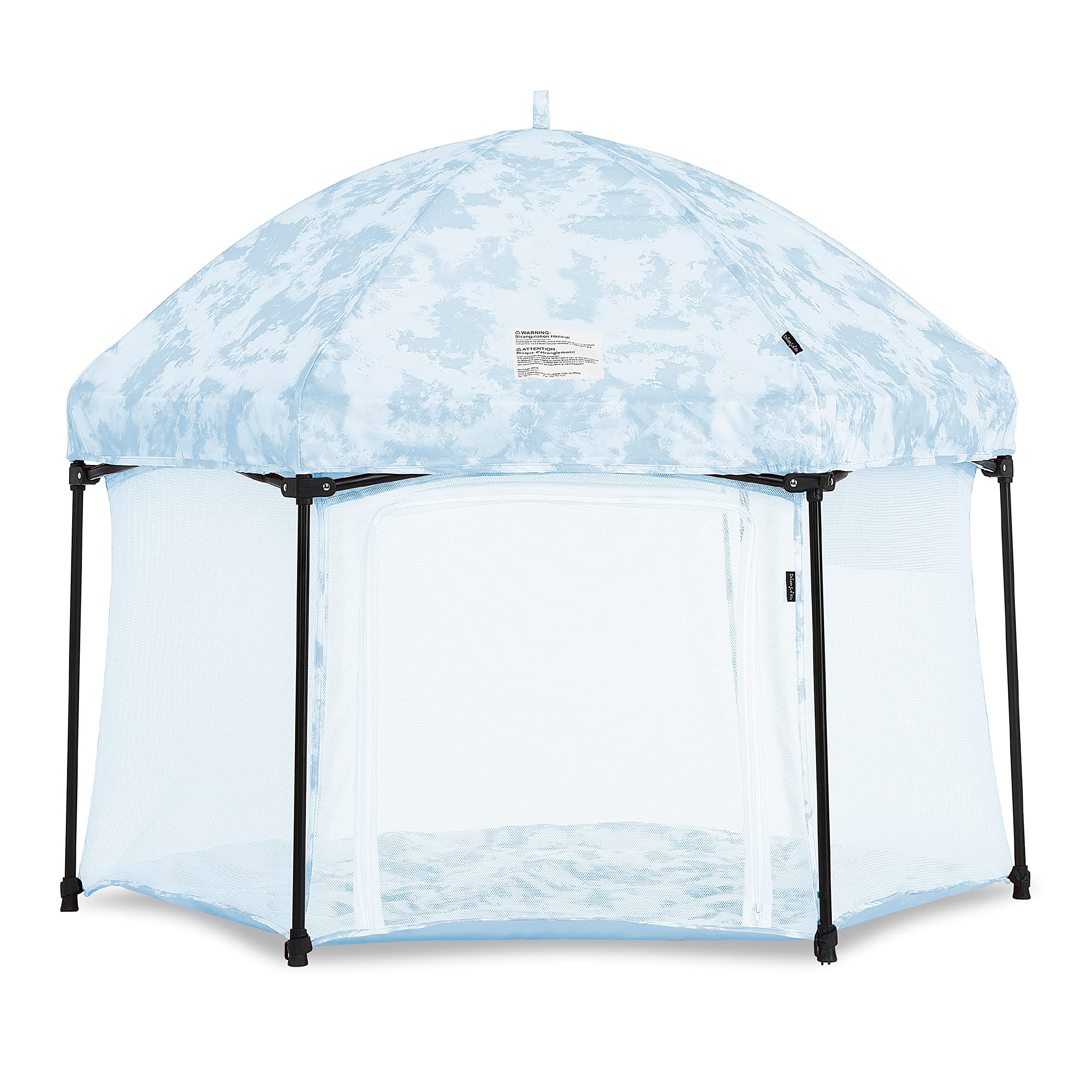 Dream On Me Onyx Playpen Set with Canopy, Sky Blue