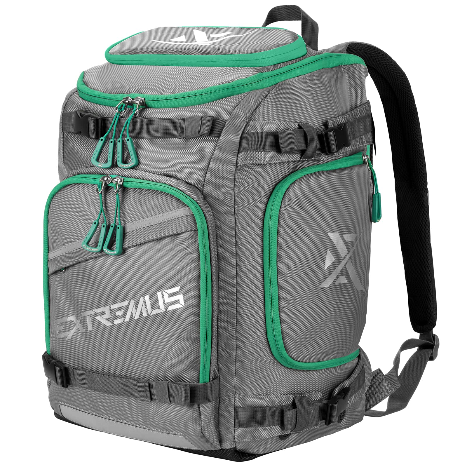Extremus Ski Boot Bag, 70L Waterproof Snowboard Backpack,Large Capacity Ski Travel Bag Luggage for Ski Boots, Ski Helmet, Goggles, Gloves, Apparel & Skiing Gear Accessories