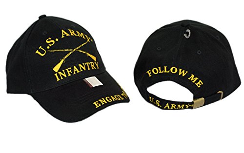 Moon US Army Infantry Crossed Rifles Branch Insignia Embroidered Hat Follow Me Engage Premium Quality Dad Hat For Men Women