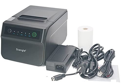 Scangle SGT-88IV Desktop USB Direct Thermal POS Receipt Printer - with USB/Serial/Ethernet Ports - Work on Windows XP//7/8/8.1/10/Linux/Android