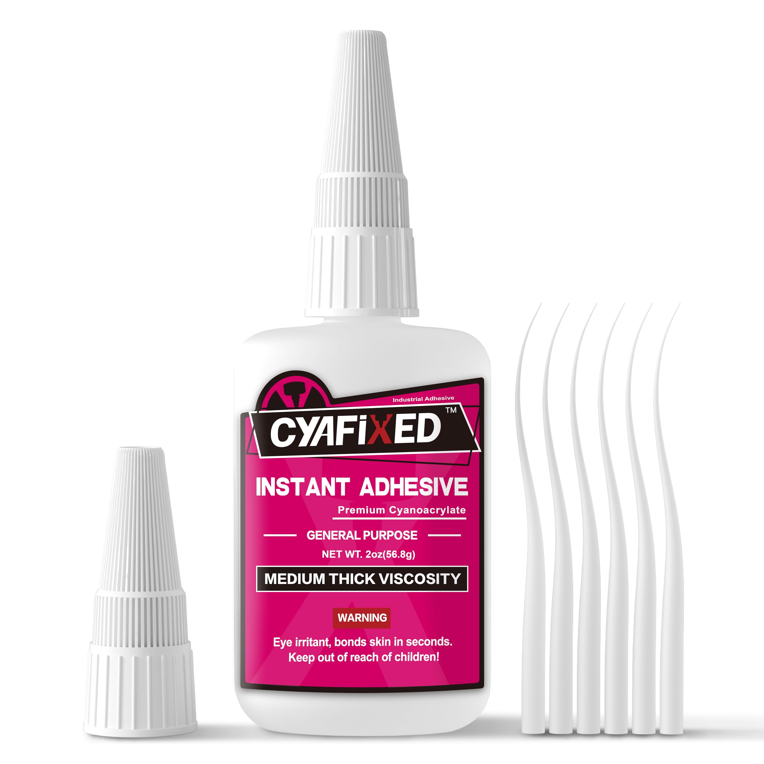 CYAFIXED Strong Cyanoacrylate (CA) Super Glue, Impact Resistant Medium-Thick Viscosity Instant Adhesive, 1 oz. (28.3 Grams) - CA Glue for 3D Printing, Aquascape and Hobby Models
