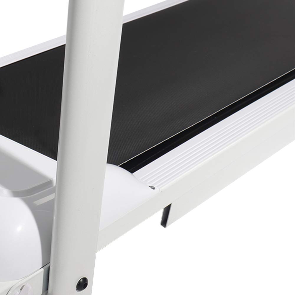 DKLGG Folding Running Machine with LCD Display, Screen and Pad Holder, Electric Treadmill, Compact Running Jogging Machine for Home Exercise Machine, Indoor, White (No Installation Required)