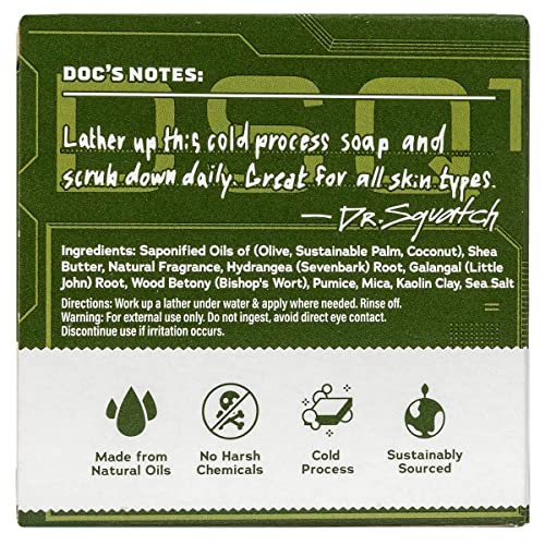 Dr. Squatch Spartan Scrub, 5 Ounce (Pack of 1), Green and Orange Swirl