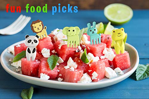 FUNUTTERS Sandwich Cutters for Kids with Cute Food Picks, 20 pc. Set, Animal Cutouts for Cookies, PBJ Sandwiches, Vegetables, Fruit, and Bento Box Lunches, Mini and Reusable
