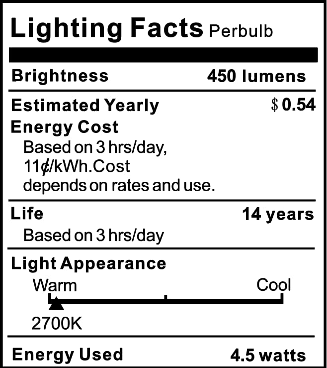 fabuled T8 Dimmable Tubular LED Light Bulbs,E12 Base,4.5Watts,40Watts Equivalent,Candelabra Bulb,Clear Glass Filament Bulbs, 2700K Warm White,6- Pack (Clear)