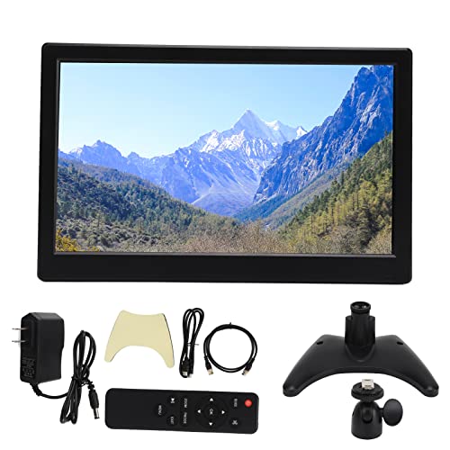Garsentx 11.6 Inch LCD Monitor Multimedia Interface Portable 1080P HD Color Display with Speaker Remote Control Compatible with LaptopPC Console, USB C,Mini HDMI