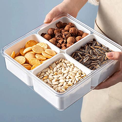 XWWDP Transparent Boxes of Candies, Dried Fruits, Nuts, Multi-mesh, Detachable Lids, Coolers, and Grocery Boxes (Color : Clear, Size : 6.5cm)