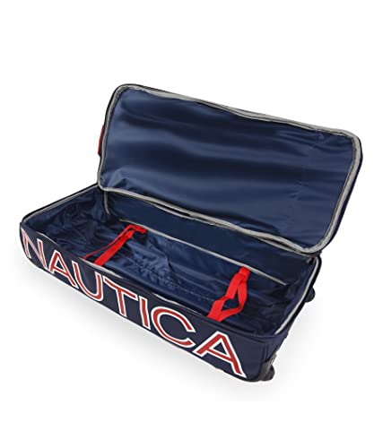 NAUTICA Submariner 30" Rolling Duffel, RED/Navy
