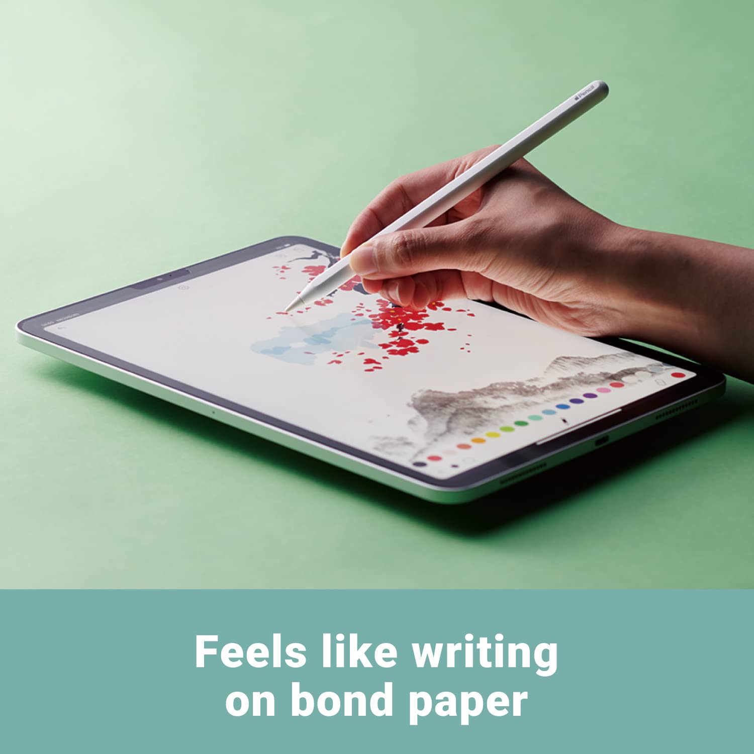 ELECOM Pencil Feel Screen Protector Newer model(Easy-Install), Bond type, Japan Made, iPad mini 6 (8.3", 2021) Drawing/Notetaking/Anti-glare, Apple Pencil Compatible (TB-APB083-W)