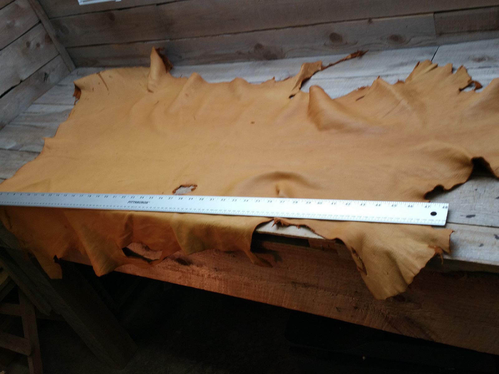 Deerskin Leather/Buckskin Leather/Deer Hide/Saddle Color/pic 3 / C 12
