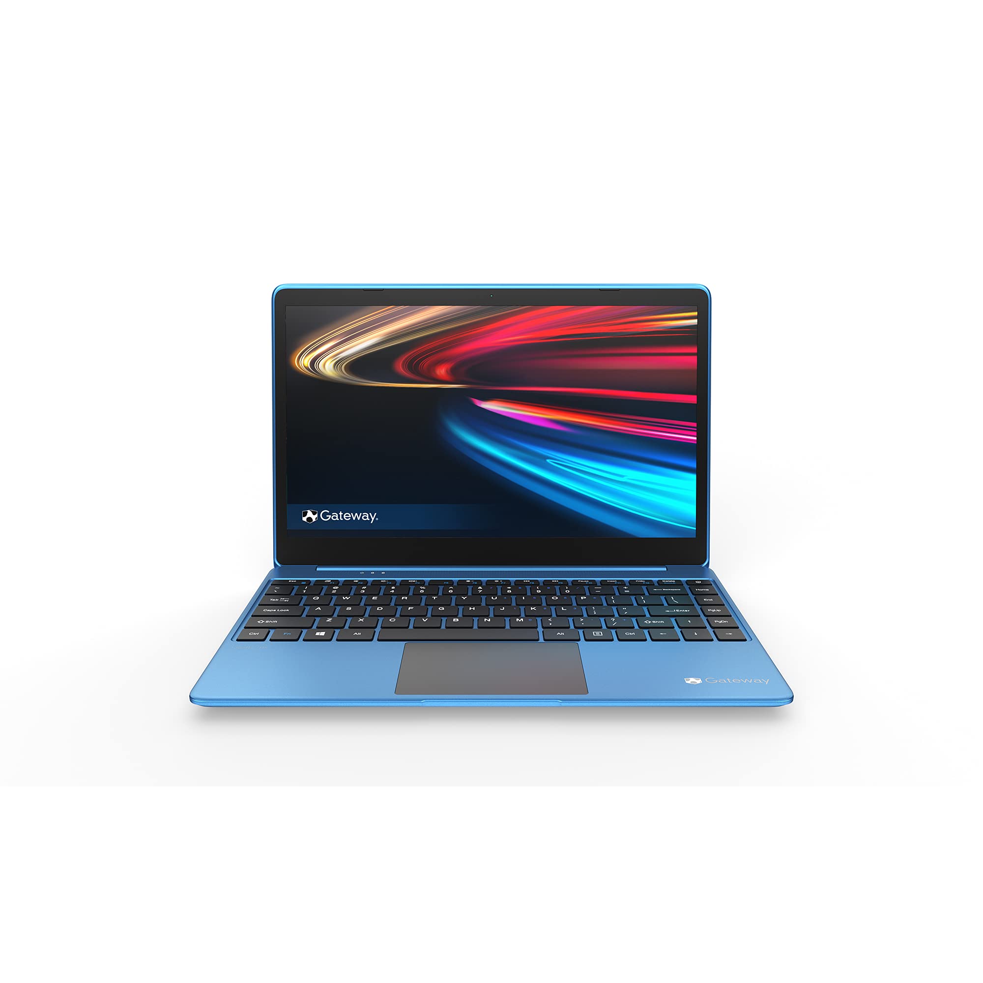 Gateway 14.1" Ultra Slim Notebook, FHD, Intel Celeron, Dual Core, 4GB/64GB, Tuned by THX Audio, Mini HDMI, Cortana, 1MP Webcam, Windows 10 S, Blue (Renewed)