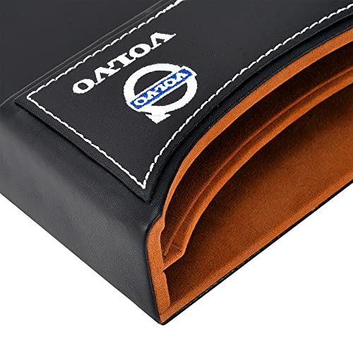 NEEARI Suitable for Volvo S60 V60 S90 V90 XC40 XC60 XC90 Seat Gap Filler, Console Organizer, Car Pocket, Seat Catcher, Interior Accessories Seat Crevice Storage Box (black)
