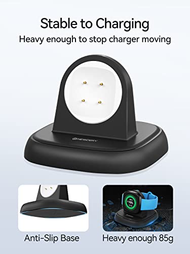 NEWDERY Charger Dock for Fitbit Sense 2/Sense/Versa 4/Versa 3, Magnetic Watch Charger Stand with Charging Cable, Charger Replacement Accessories for Fitbit Sense 2/Sense/Versa 4/Versa 3, Black