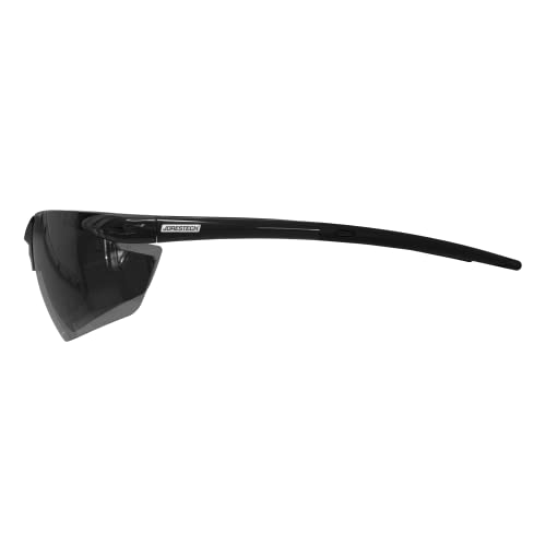 JORESTECH Safety Eyewear, ANSI Z87+ Impact Resistant Polycarbonated Eye Protection Safety Glasses, Black Frame with Smoke Lenses, pack of 12