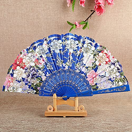 Folding Fan Vintage Pattern Chinese Style Hand Held Fans Silk Plastic Folding Fans Summer Wedding Party Fan Elegant Pattern Pocket Gift (8) (7)