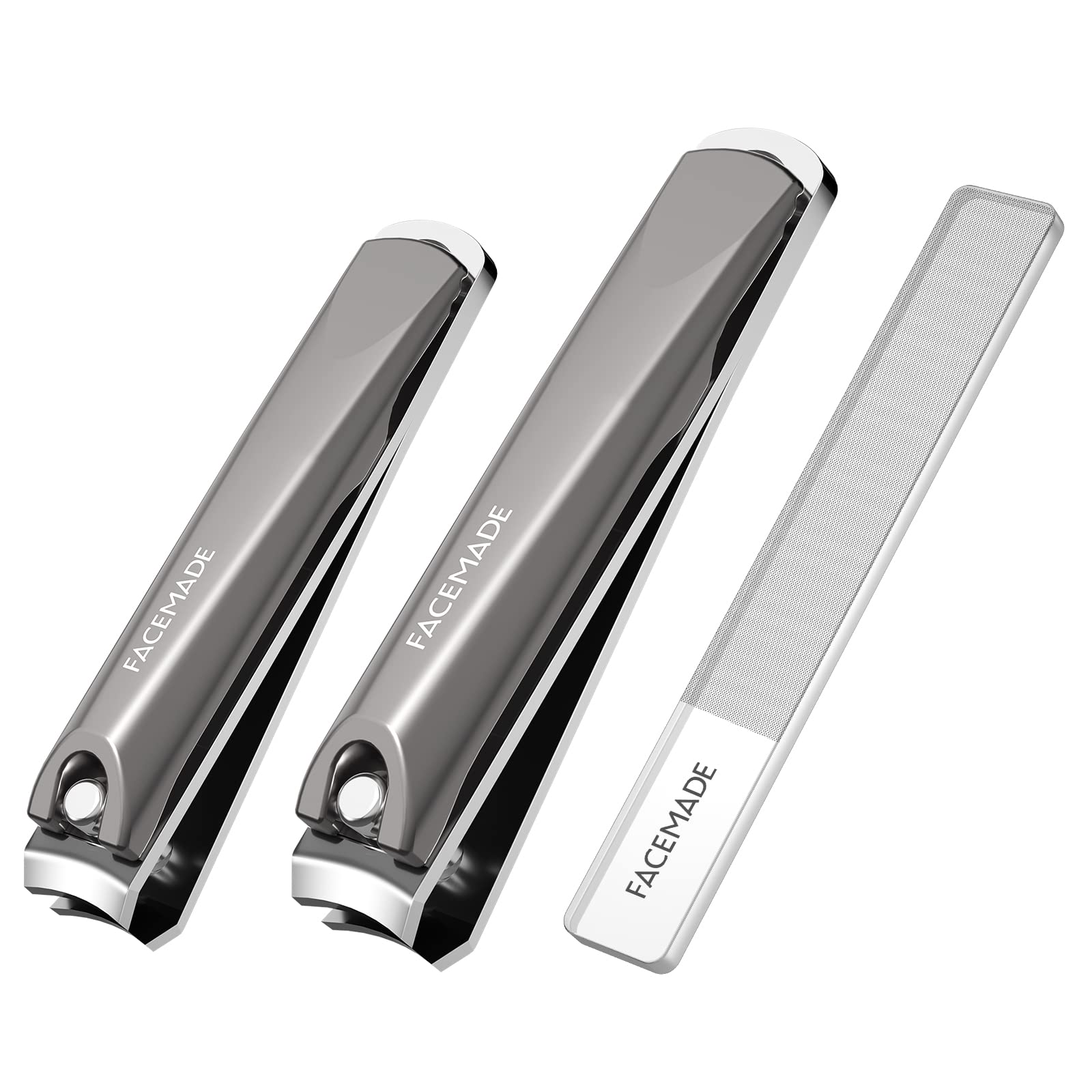 FACEMADE 8 PCS Tools, 5 PCS Tweezers Set with Scissors and Eyebrow Razor, 3 PCS Nail Clippers Set, Help to Keep Daily Clean Routine