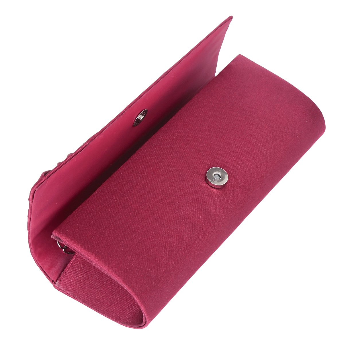 Damara Womens Large Satin Bowknot Prop Wedding Bridal Evening Clutch Bags,Champagne