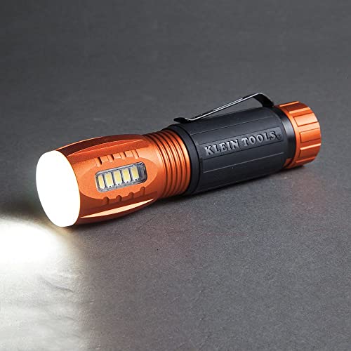 Klein Tools 56028 LED Flashlight and Work Light, Durable, Waterproof, Compact, Hands-free Magnetic End, Runs to 12 Hours, for Work and Outdoor