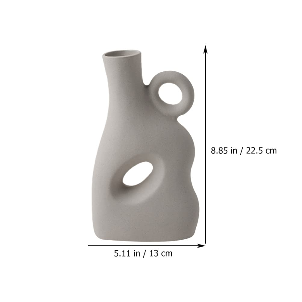 IMIKEYA 1pc Vase Abstract Art Planter Pot for Plants Indoor Flower Pots for Indoor Plants Ceramic Irregular Flowerpot Decorative Succulent Plants Office Ceramics Flower Arrangement Flowers