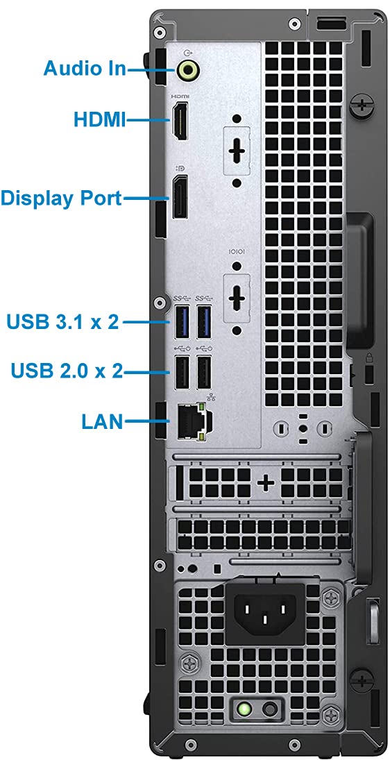Dell OptiPlex 3080 Desktop Computer, Intel i9-10900, 64GB RAM 2TB NVMe SSD, DVDRW, USB C, 2-Monitor Support, HDMI, DisplayPort, AC Wi-Fi, BT, Windows 11 Pro, Black SFF