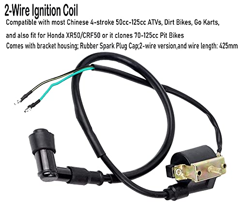 Complete Wiring Harness Kit ATV Wire Harness for Taotao Chinese 4 Wheeler 50cc 70cc 110cc 125cc Pit Quad Dirt Bike Parts with Electrics Stator Coil CDI Solenoid Relay by BOOTOP PIN