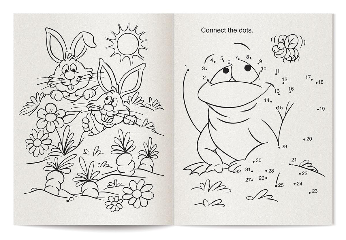 ZOCO - It's Spring - Springtime Friends - Kids Educational Coloring Books (25 Bulk Pack, Without Crayons) - Handout for Students Ages 4-8 - Games, Puzzles, Activities for Kids