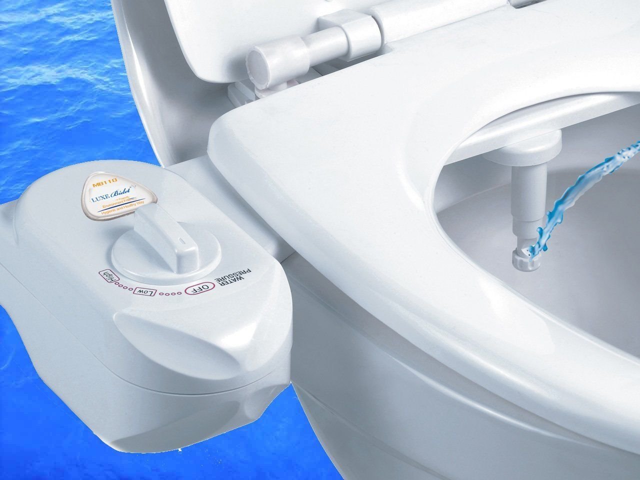 LIFTREN MB110Bidets Luxe MB110 Fresh Water Spray Non-Electric Mechanical Bidet Toilet Seat Attachment, Original Version