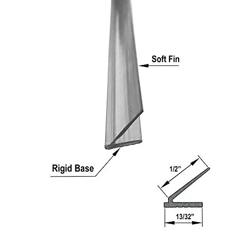 Gordon Glass™ Clear Vinyl Jamb Seal for Framed and Frameless Swinging Shower Doors - 8-ft Long